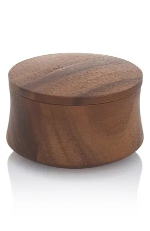 NAMBE Nara Acacia Wood Salt Cellar - Brown