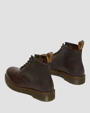 Dr. Martens 101 Crazy Horse Leather Ankle Boots - Brown - 19% Off