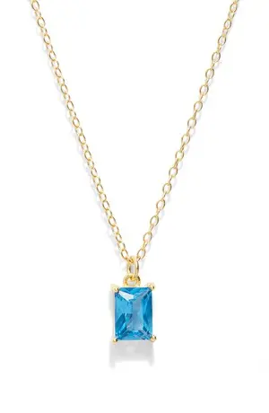 Argento Vivo Argento Vivo Sterling Silver Birthstone Pendant Necklace September/ Sapphire