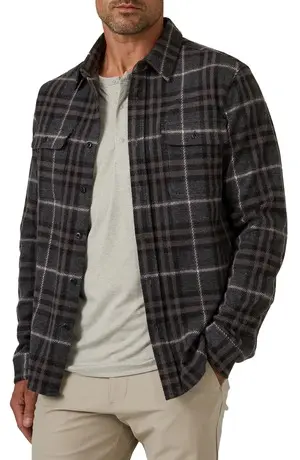 7 Diamonds Generations Plaid Button-up Shirt Charcoal