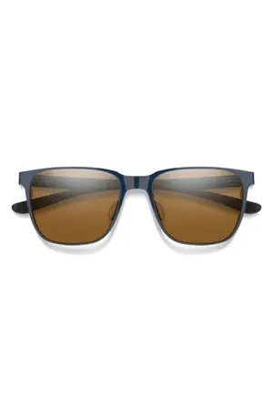 SMITH Smith Lowdown 54mm Chromapop™ Polarized Square Sunglasses French Navy / Brown