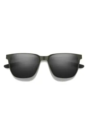 SMITH Lowdown 54mm Chromapop™ Polarized Square Sunglasses - Matte Moss /chromapop Black
