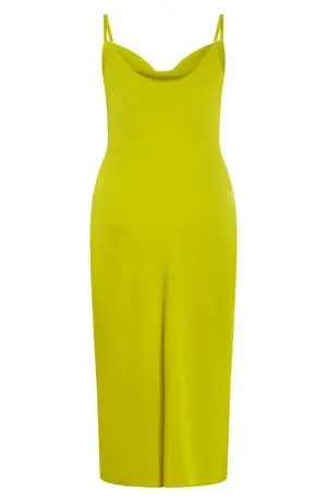 City Chic Sadie Midi Dress - Chartreuse