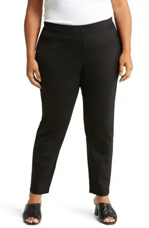 Eileen Fisher Slim Ankle-length Pants - Black