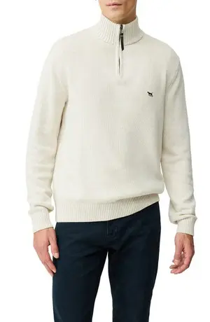 Rodd & Gunn Merrick Bay Quarter Zip Sweater - Oat