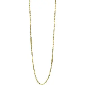 Lagos Signature Caviar Long Station Necklace - Gold