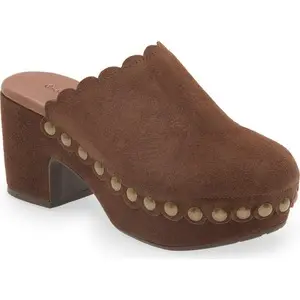 Chocolat Blu Scalloped Mules Clogs For Women