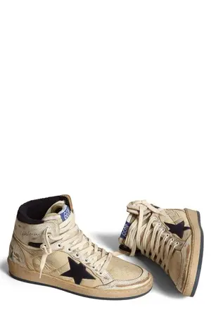 GOLDEN GOOSE Sky-star High Top Sneaker White/ Dark Blue