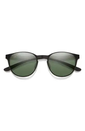 SMITH Eastbank 52mm Chromapop™ Polarized Round Sunglasses - Matte Black/silver/gray