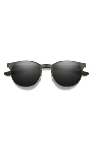SMITH Eastbank 52mm Chromapop™ Polarized Round Sunglasses - Matte Moss /black