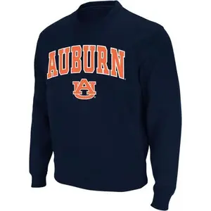 COLOSSEUM Auburn Tigers Arch & Logo Crew Neck Sweatshirt