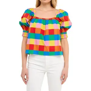 English Factory Square Neck Tops