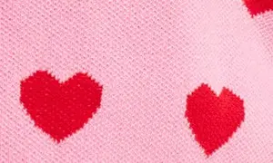 English Factory Puff Sleeve Heart Cardigan