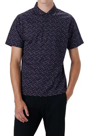 Bugatchi Ooohcotton® Skull Print Short Sleeve Polo