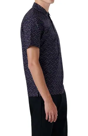 Bugatchi Ooohcotton® Skull Print Short Sleeve Polo