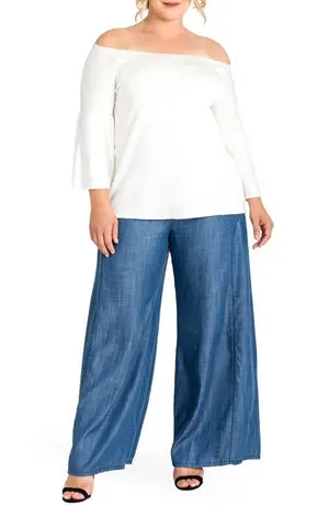 STANDARDS & PRACTICES Perry Tencel® Denim Palazzo Pants