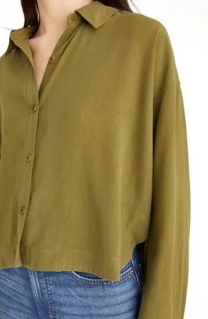 Madewell Lusterweave Hartfield Crop Shirt