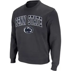 COLOSSEUM Penn State Nittany Lions Arch & Logo Crew Neck Sweatshirt - Charcoal