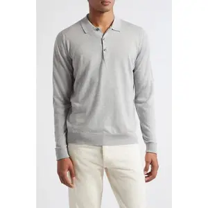 John Smedley Cotswold Wool Polo Sweater - Nimbus