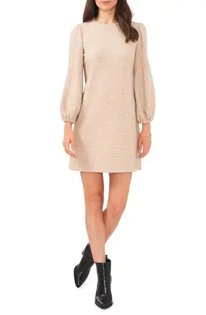 Chaus Balloon Sleeve Knit Minidress - Khaki 253