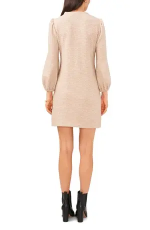 Chaus Balloon Sleeve Knit Minidress - Khaki 253