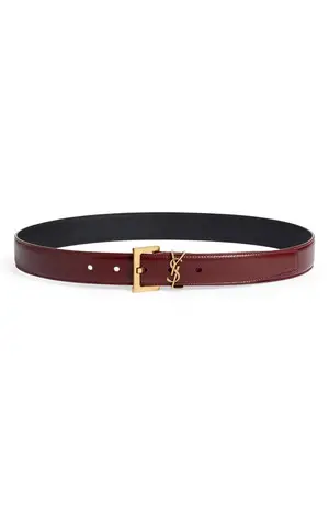 Saint Laurent Logo Leather Belt