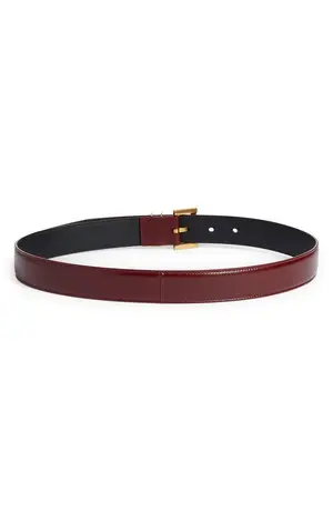 Saint Laurent Logo Leather Belt