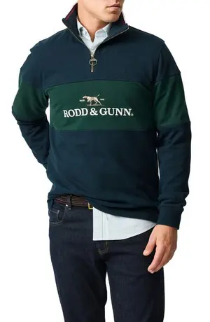 Rodd & Gunn Cotton Quarter-zip Pullover - Eclipse