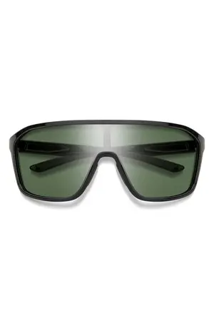 SMITH Smith Boomtown 135mm ChromaPop™ Polarized Shield Sunglasses Black/gray Green
