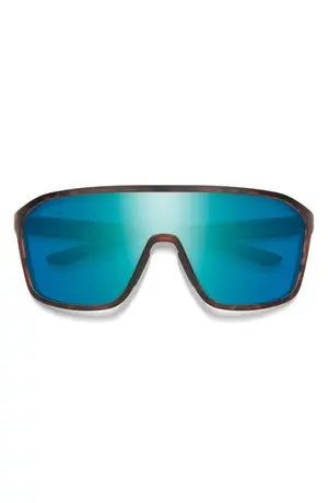 SMITH Boomtown 135mm Chromapop™ Polarized Shield Sunglasses - Matte Tortoise/opal Mirror