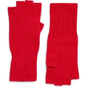 Nordstrom Cashmere Fingerless Gloves Red Lychee