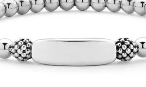 Lagos Sterling Caviar Bead Stretch Bracelet