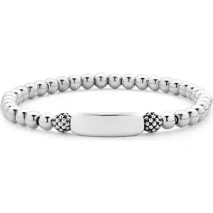 Lagos Sterling Caviar Bead Stretch Bracelet