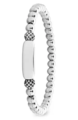 Lagos Sterling Caviar Bead Stretch Bracelet