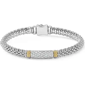 Lagos Caviar Lux Diamond Caviar Bracelet - Silver