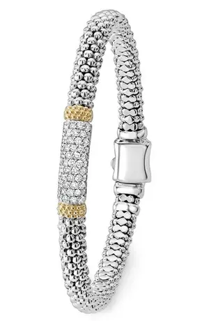 Lagos Caviar Lux Diamond Bracelet - Silver