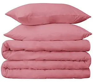 SUPERIOR 650-thread Count Solid Duvet Cover Set Twin