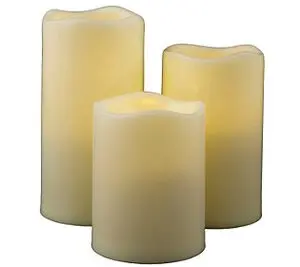 PACIFIC ACCENTS Set Of 3 Graduated Melted Resin Candles - One-color