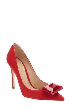 GIANVITO ROSSI Jaipur Crystal Pointed Toe Pump