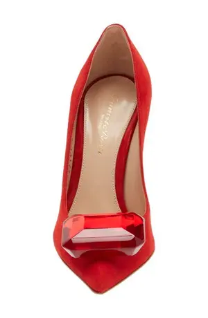GIANVITO ROSSI Jaipur Crystal Pointed Toe Pump