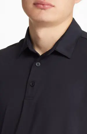 Mizzen+main Versa Solid Golf Polo - Black