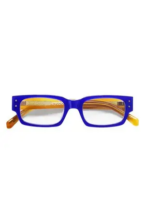 Eyebobs Peckerhead 50mm Rectangular Reading Glasses - Cobalt/blonde/clear