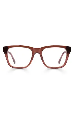 Eyebobs Kvetcher 53mm Square Reading Glasses - Hickory Brown Crystal