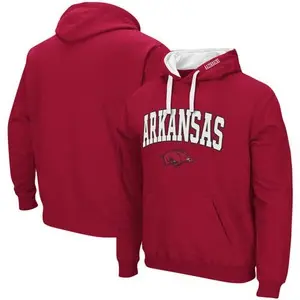 COLOSSEUM Arkansas Razorbacks Arch & Logo 2.0 Pullover Hoodie
