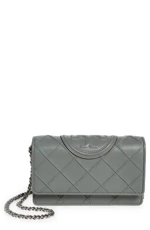 Tory Burch Fleming Crossbody Blue Clay