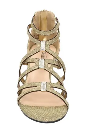 BELLA VITA Karlette Strappy Sandals - Gold Glitter