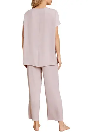 Barefoot Dreams Satin T-shirt & Pants Pajama Set