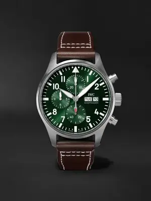 IWC SCHAFFHAUSEN Pilot's Automatic Chronograph 43mm Watch - Green