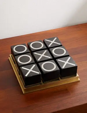 L'Objet L'Objet - Deco Shell And Brass Tic-Tac-Toe Set - Men - Black Black