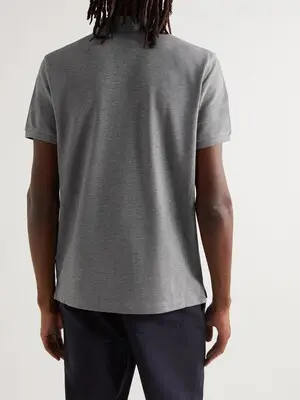 Moncler Logo-embroidered Cotton-piqué Polo Shirt